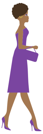 Woman in Purple Dress Clip Art Image - ClipSafari
