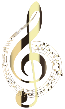 Gold Musical Notes Clip Art Image - ClipSafari