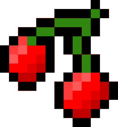 Pixelated Cherries Clip Art Image - ClipSafari