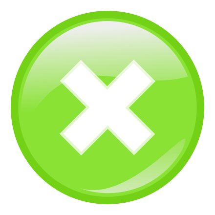 Green Round X Icon Clip Art Image - ClipSafari