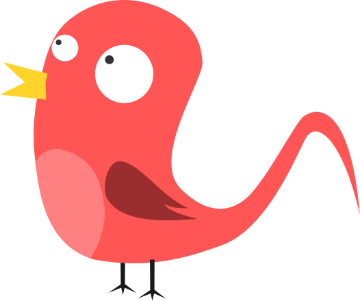 Red Bird Looking Left Clip Art Image - ClipSafari