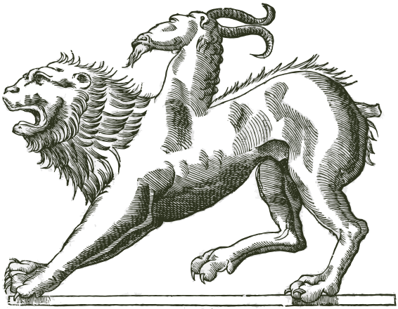 Black And White Chimera Clip Art Image - ClipSafari