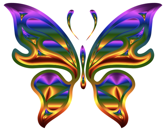 Rainbow Butterfly Clip Art Image - ClipSafari
