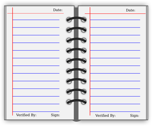 Open Spiral Notebook Clip Art