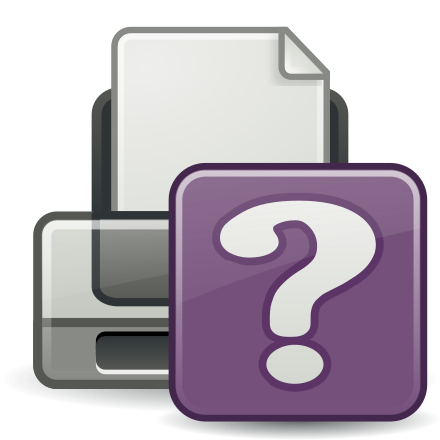 Printer with Question Mark Clip Art Image - ClipSafari