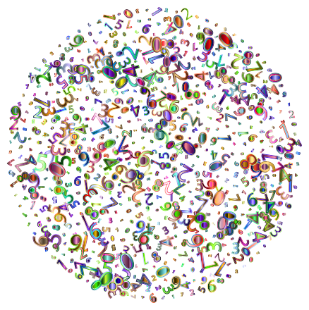 Colorful Random Numbers Clip Art Image - ClipSafari