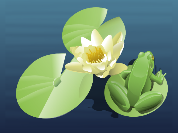 Frog and Lily Pads Clip Art Image - ClipSafari
