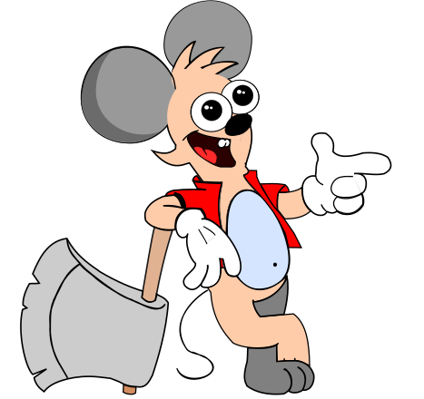 Funny Mouse with Axe Clip Art Image - ClipSafari