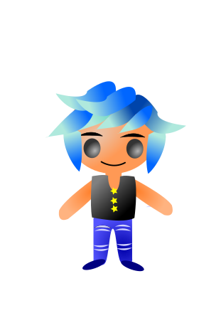 Blue Cartoon Character Clip Art Image - ClipSafari