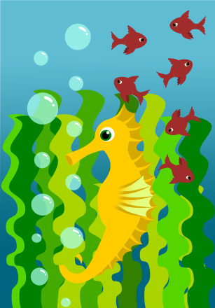 Fish Swimming in Bubbles Clip Art Image - ClipSafari