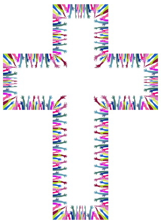 Cross with people Clip Art Image - ClipSafari