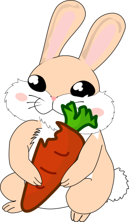 Bunny with carrot Clip Art Image - ClipSafari