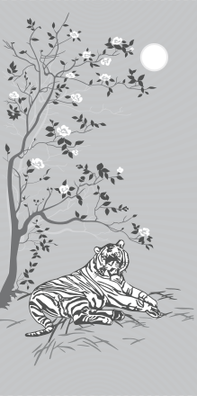 Tiger in the Tree Clip Art Image - ClipSafari