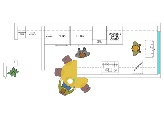 Kitchen Bird View Clip Art Image - ClipSafari