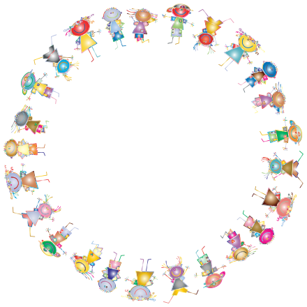 Circle of Characters Clip Art Image - ClipSafari