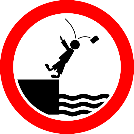 Red Circle with Person Falling Clip Art Image - ClipSafari