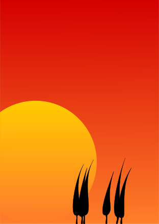 Sunset Silhouettes Clip Art Image ClipSafari