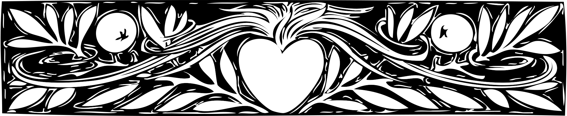 Heart and Floral Border Clip Art Image - ClipSafari