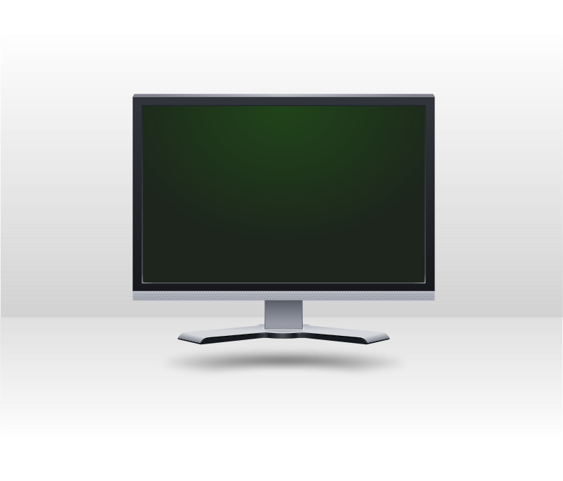 A Flat Screen TV With A Black Background Clip Art Image ClipSafari