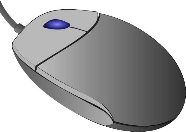 A computer mouse with a blue button Clip Art Image - ClipSafari