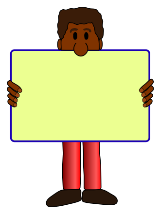 Man Holding Sign Clip Art Image - ClipSafari