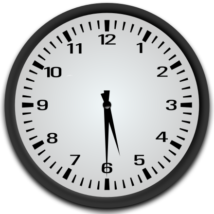 Half Past 5 o'clock Clip Art Image - ClipSafari