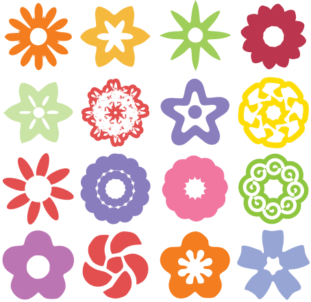 Colorful Flowers Clip Art Image - ClipSafari