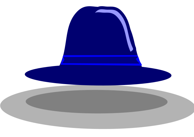 Blue Hat Shadow Clip Art Image - ClipSafari