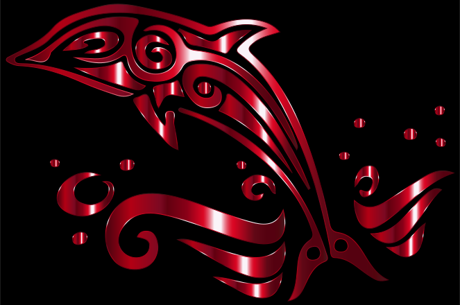Red Dolphin Design Clip Art Image - ClipSafari