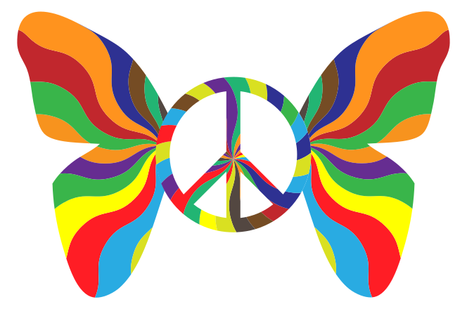 Rainbow Peace Sign Clip Art Image - ClipSafari