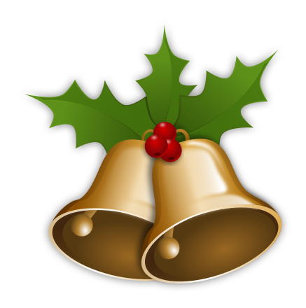 Christmas Bells with Mistletoe Clip Art Image - ClipSafari