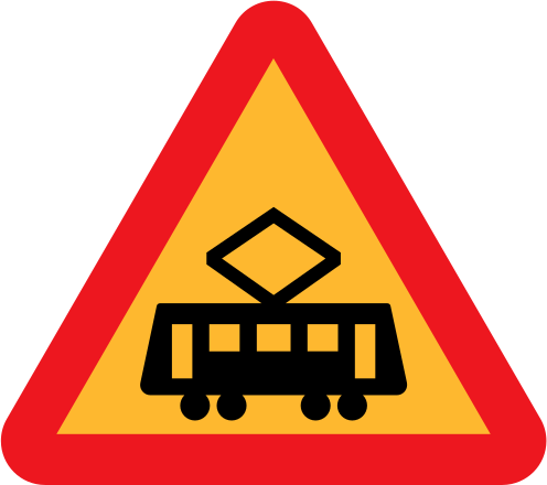 Red Triangle with Train Clip Art Image - ClipSafari