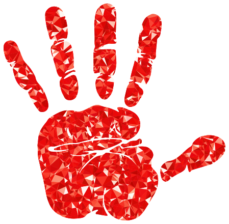 Red Handprint Clip Art Image - ClipSafari