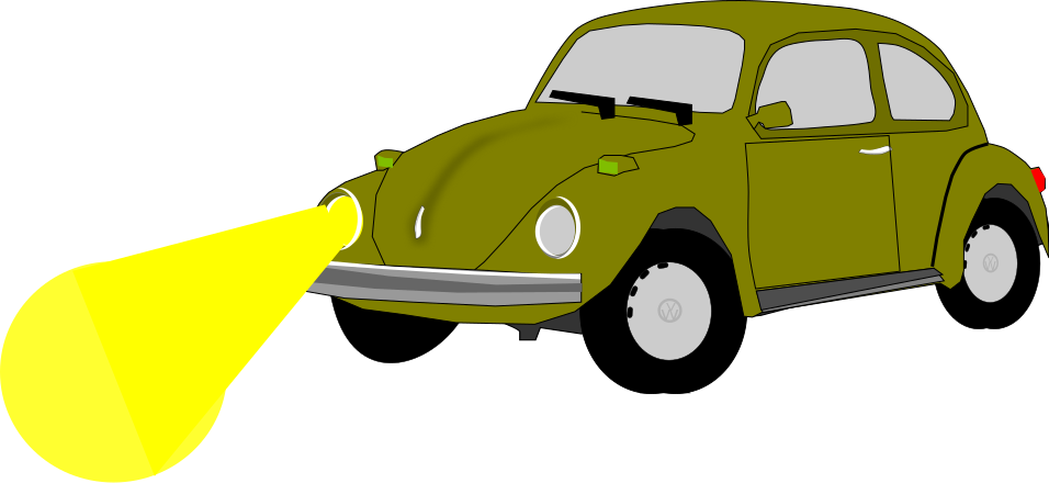 A cartoon car with a yellow light on it Clip Art Image - ClipSafari