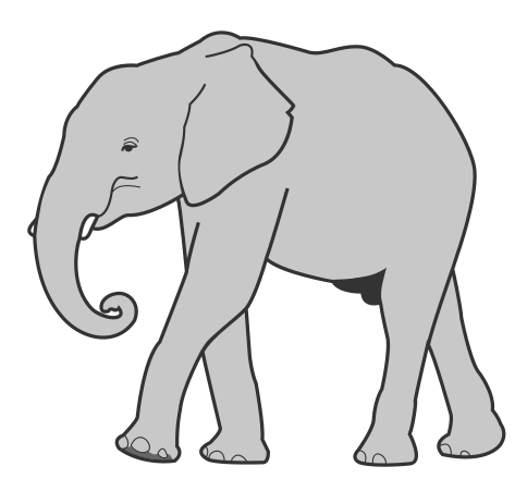 Gray Elephant Clip Art Image - ClipSafari