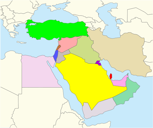 Map of Middle East Clip Art Image - ClipSafari