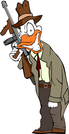 Duck with gun Clip Art Image - ClipSafari