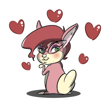 Bunny with Heart Eyes Clip Art Image - ClipSafari