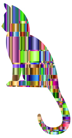 Colorful Cat Clip Art Image - ClipSafari
