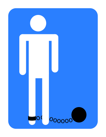 Man on Blue Sign Clip Art Image - ClipSafari