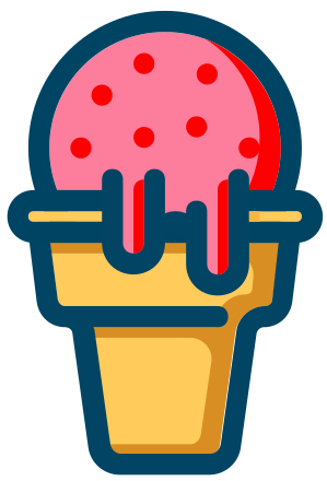 Strawberry Ice Cream Cone Clip Art Image - ClipSafari
