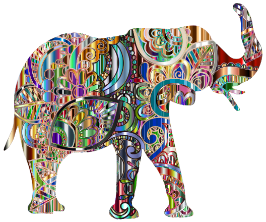 Colorful Elephant Clip Art Image - ClipSafari