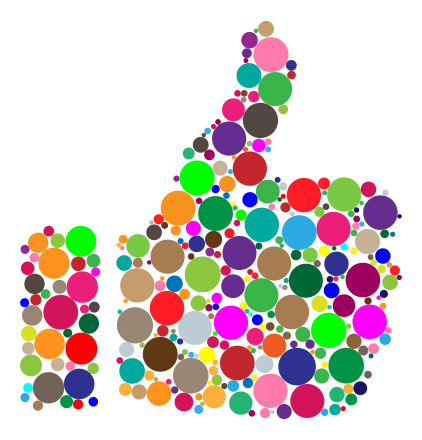 Colorful Thumbs Up Circles Clip Art Image - ClipSafari