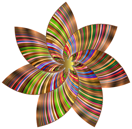 Colorful Flower Line Art Clip Art Image - ClipSafari