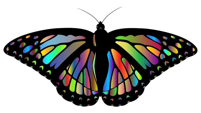 Rainbow Butterfly Clip Art Image - ClipSafari