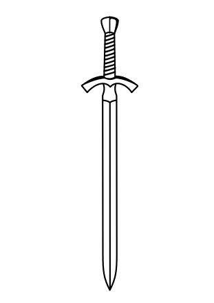 Black and White Sword Clip Art Image - ClipSafari