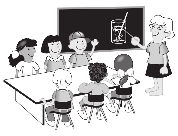 Teacher teaching science to students Clip Art Image - ClipSafari