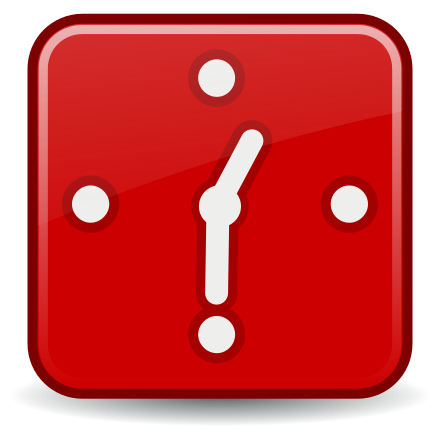 Red Clock Clip Art Image - ClipSafari