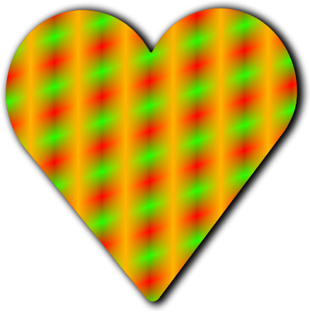 Heart with a checkered pattern Clip Art Image - ClipSafari