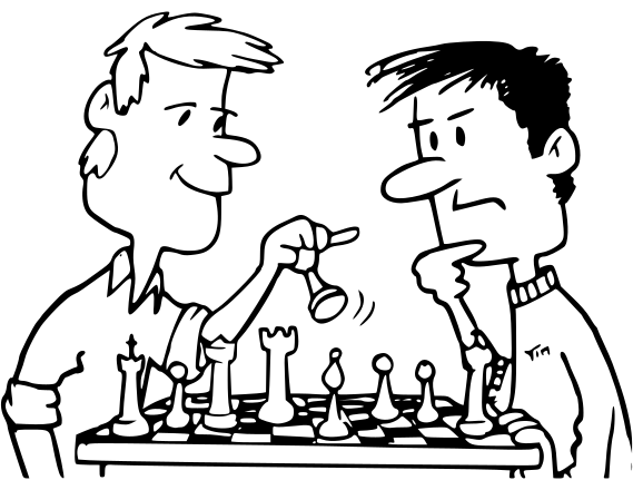 Two Men Playing Chess Clip Art Image - ClipSafari